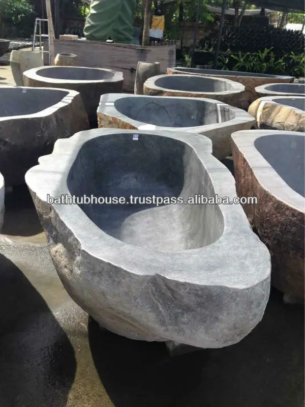 Stone Bathtub Nb001 - Soaking Luxury with Natural River Stone