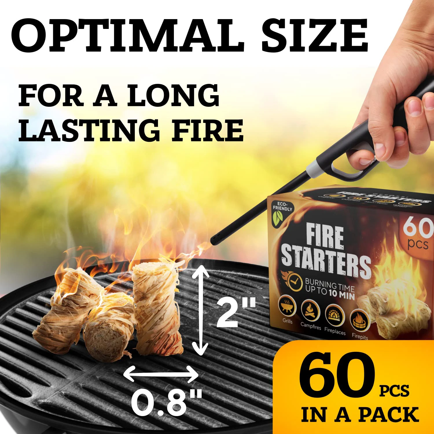 Kongbo Wood Firelighters - Efficient & Natural Fire Starters