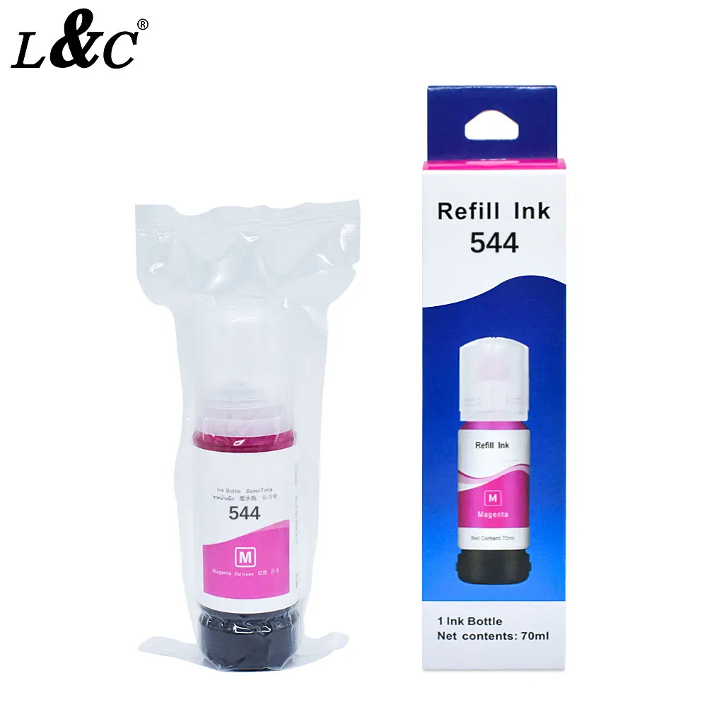 High Quality Dye Ink 544 T544 Premium Color Compatible Bottle Water ...