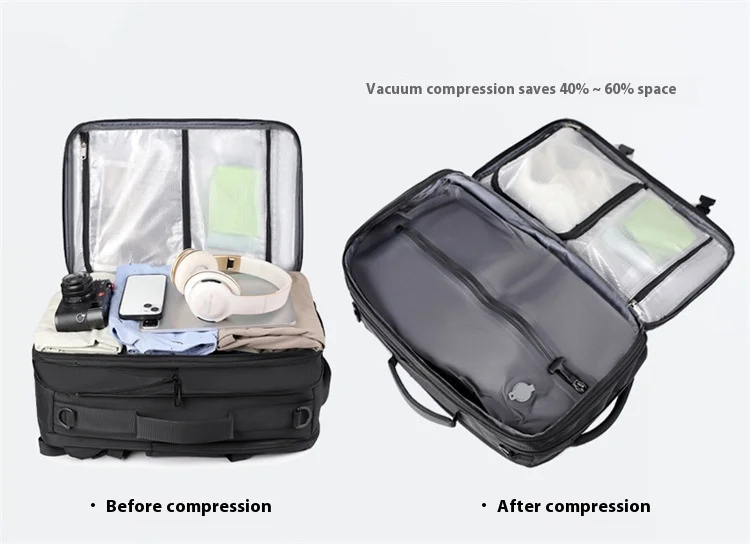 Portable Vacuum Seal Backpack Compression System Expandable Anti-theft ...