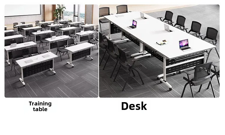 Folding Long Table Training Office Movable Desk Combination Portable ...