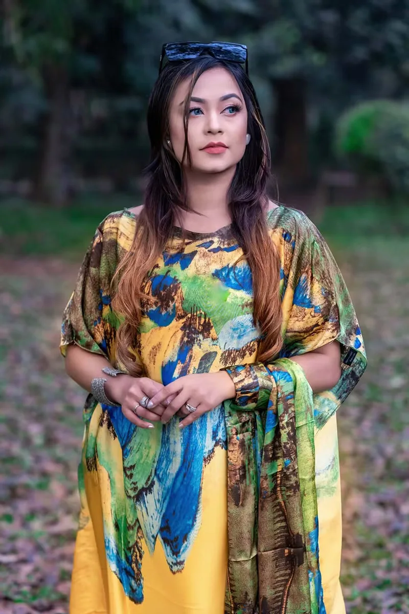 PROMISTAR 2025 Wholesale Luxury Designer Silk Printed Robe