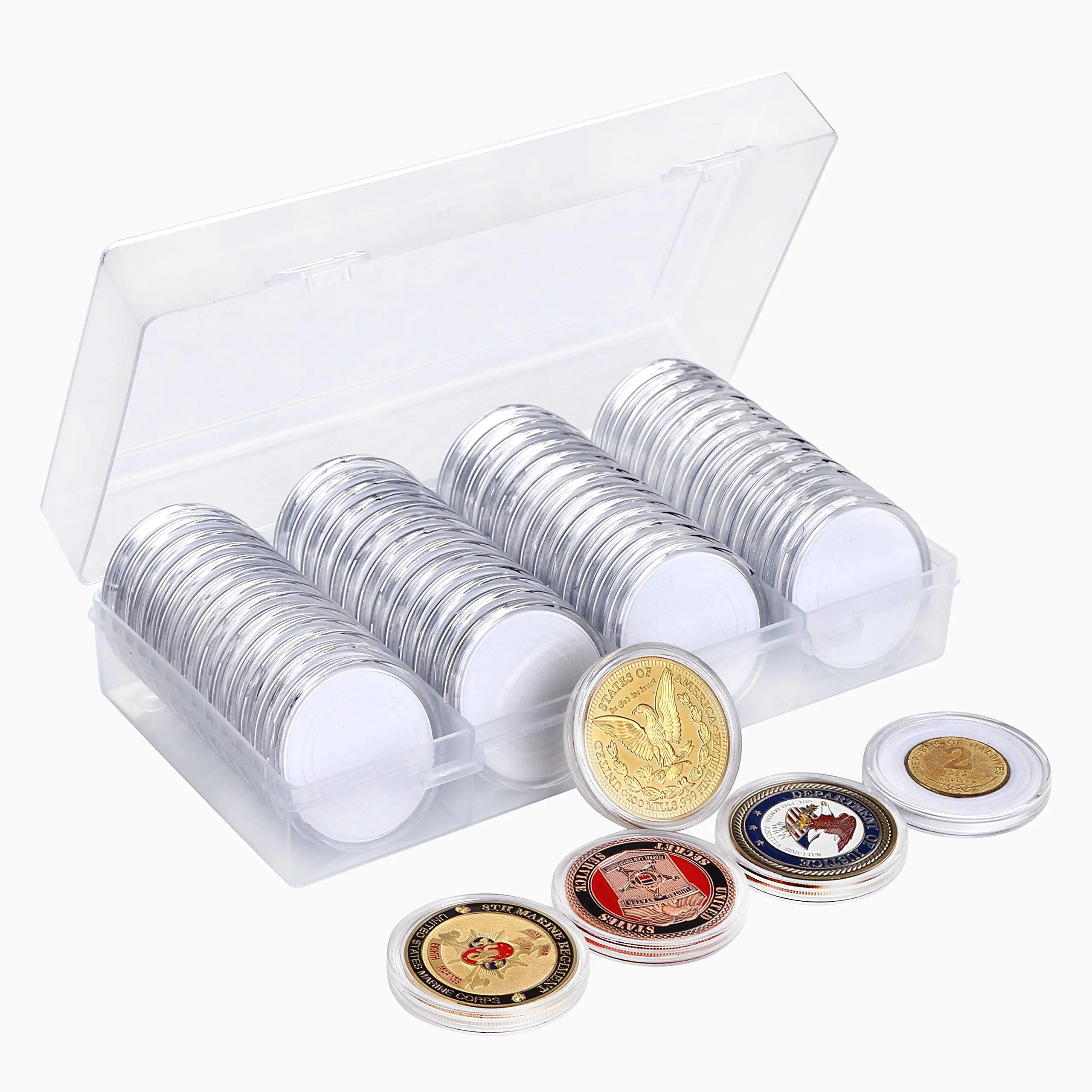 60 Pieces 41mm Coin Capsules - Secure Storage Solutions