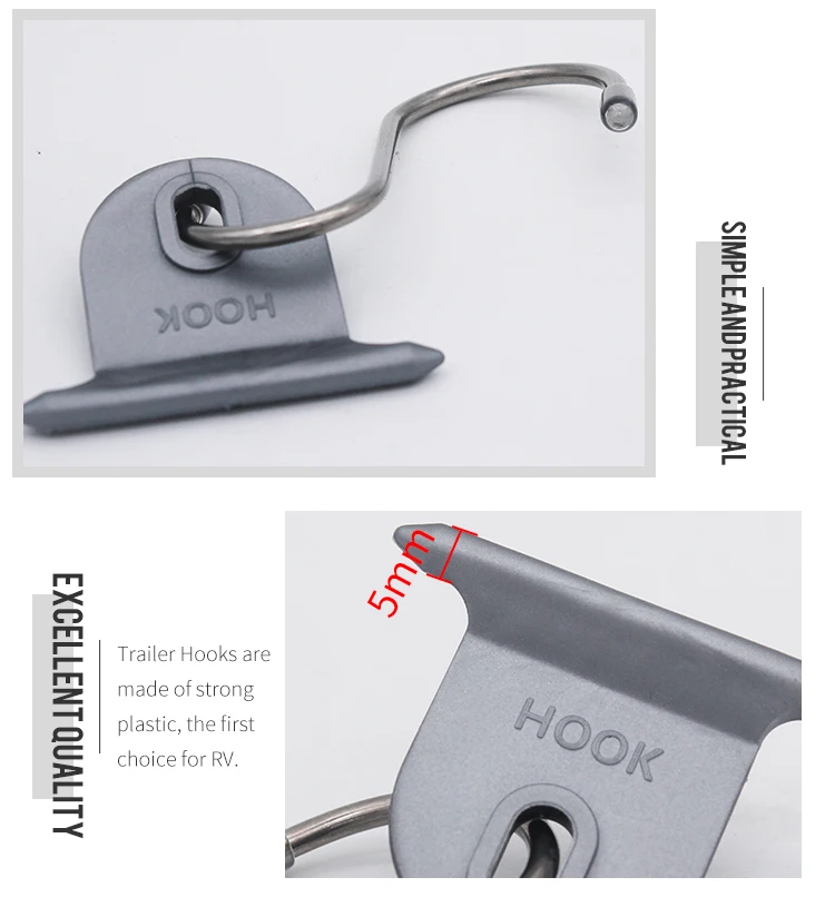 Motor Caravan Rv Plastic Awning Hooks Pothook Hanger 10pcs/set - Buy ...