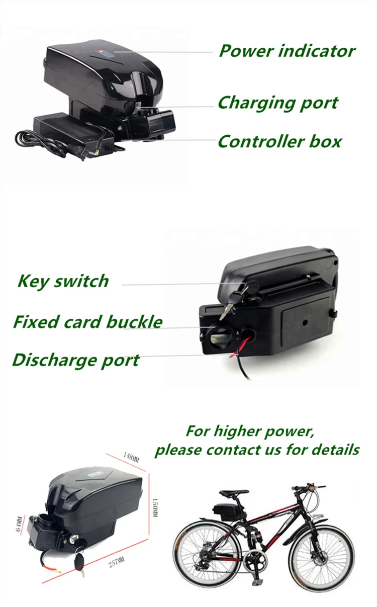 24v 12ah Rechargeable 18650 Ebike Bicycle Batteries Small Frog Style ...
