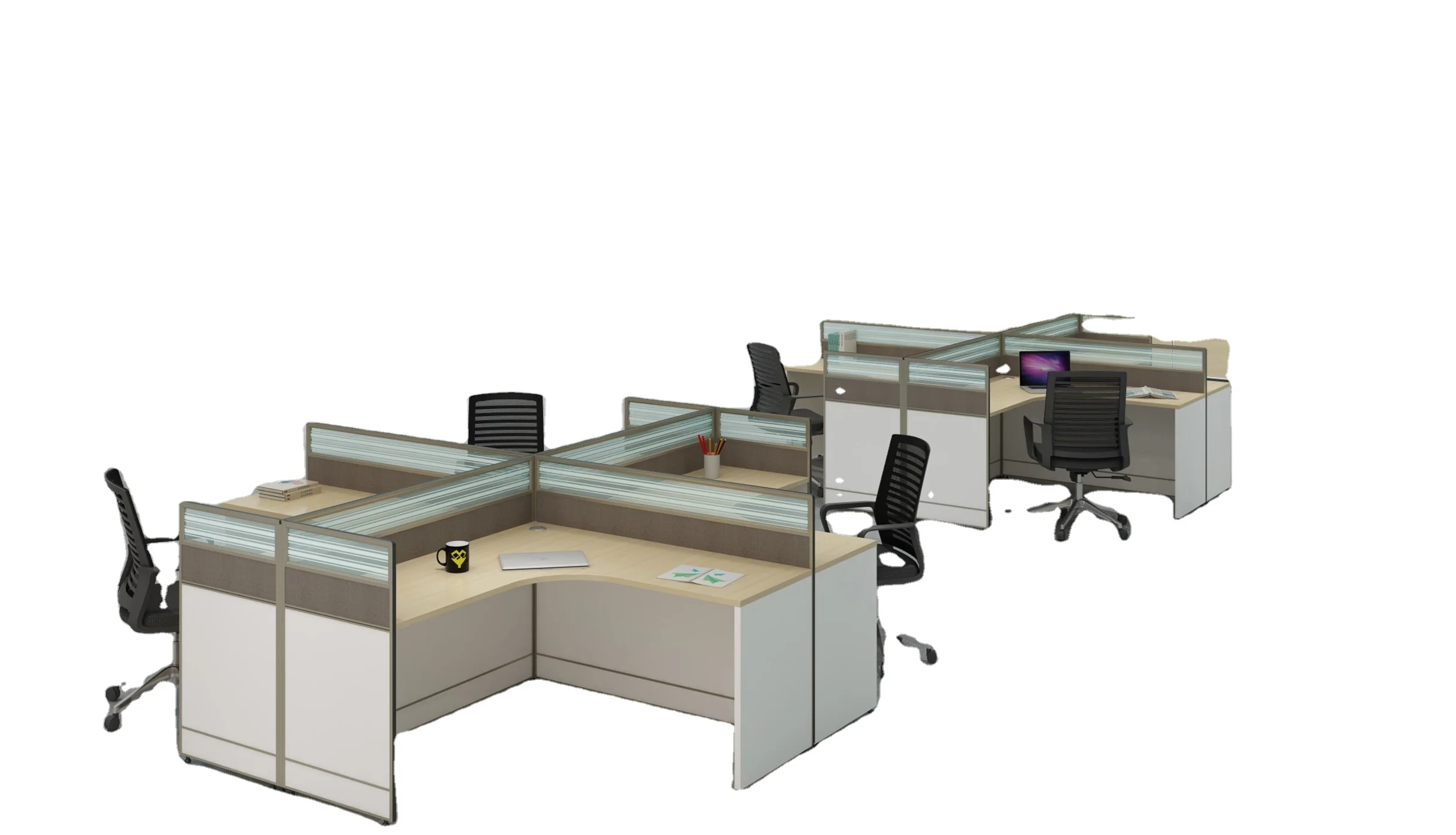 Commercial Modern Office Furniture Cubicle Office Desk 6 Person ...