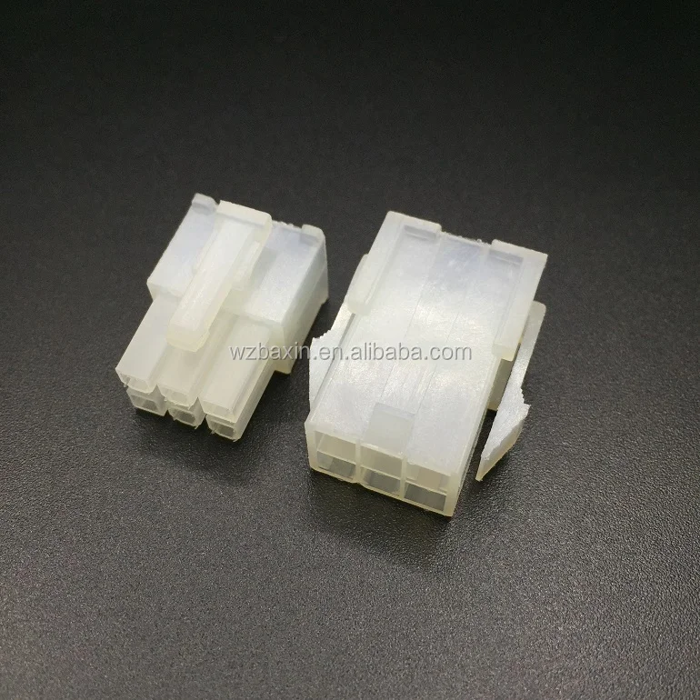 5557-6P/5559-6R Konektor Batang Las Tekanan Pria Ke Wanita 9A Max 6P Putih 6pin Molex 5557 5559 ...