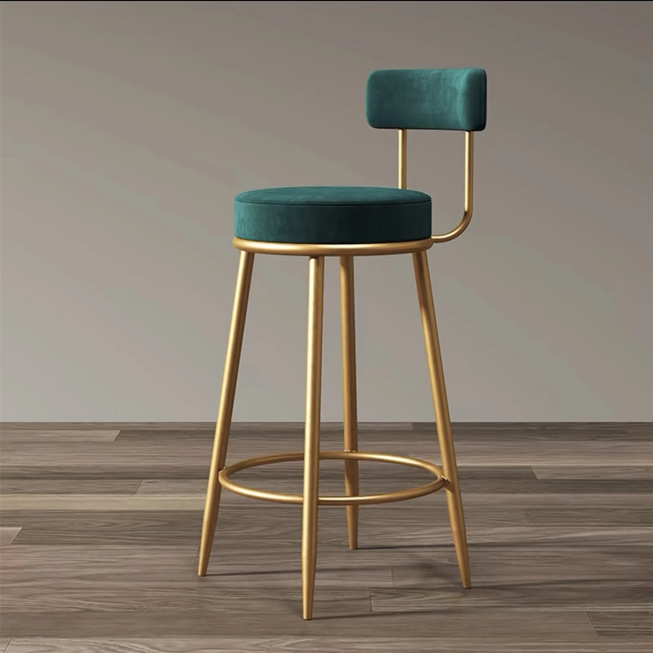 Modern Minimalist Bar Stool High Chair Metal Frame Chair
