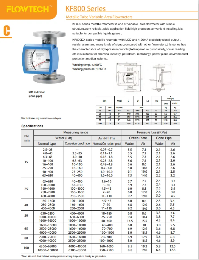 Customized Plastic Rotor Float Flow Meter for Water Liquid