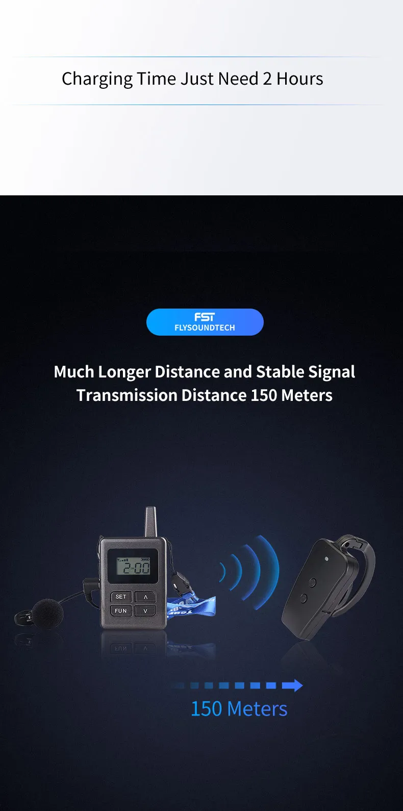 Professional Wireless Tour Guide System with Clear Sound Digital ...