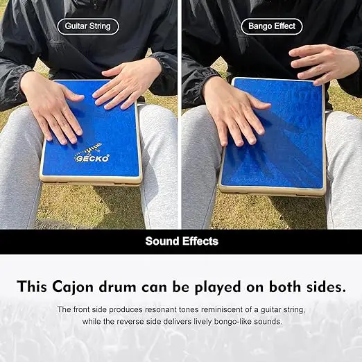 Gecko Portable Pad Cajon 3-port Ball Grain Cedarwood Playing Surface Birch Sapele Wood Flat ...