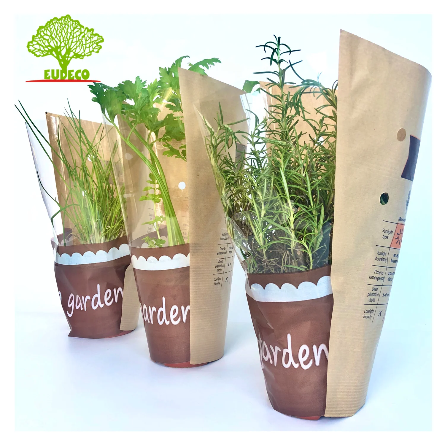 Biodegradable Pla Kraft Paper Sleeves for Pot Flowers