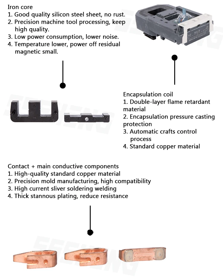 Senheng Ac Contactor Lc1f2100 Magnetic Contactor Cjx2-f2100 3-phase ...