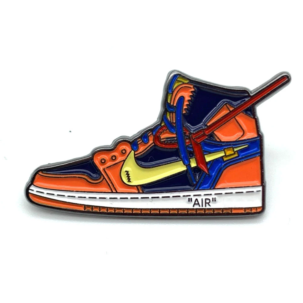 Spot Metal Mini Sneaker Badge Pin Soft Enamel Pin Metal Shoes Lapel Pin ...