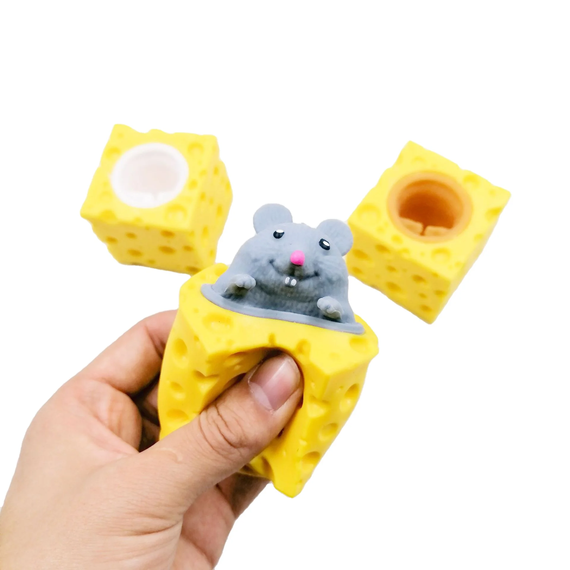 Squeeze Relief Stress Toy Cheese Mouse Popper Sensory Decompression ...