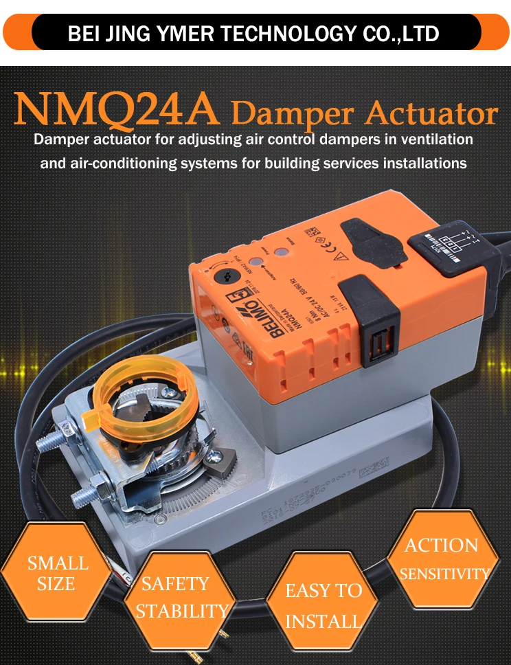 Belimo Nmq24a 08nm Fast Running Ac24v Modulating Type Motorized Damper Actuator For Hvac System ...