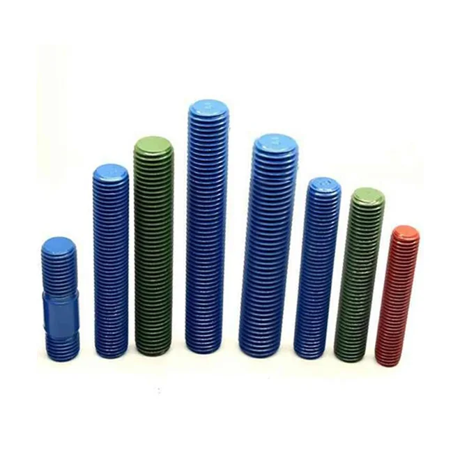 Blue Teflon Carbon Steel Tastm A193 B7 Stud Bolt With Nuts Thread Rod ...