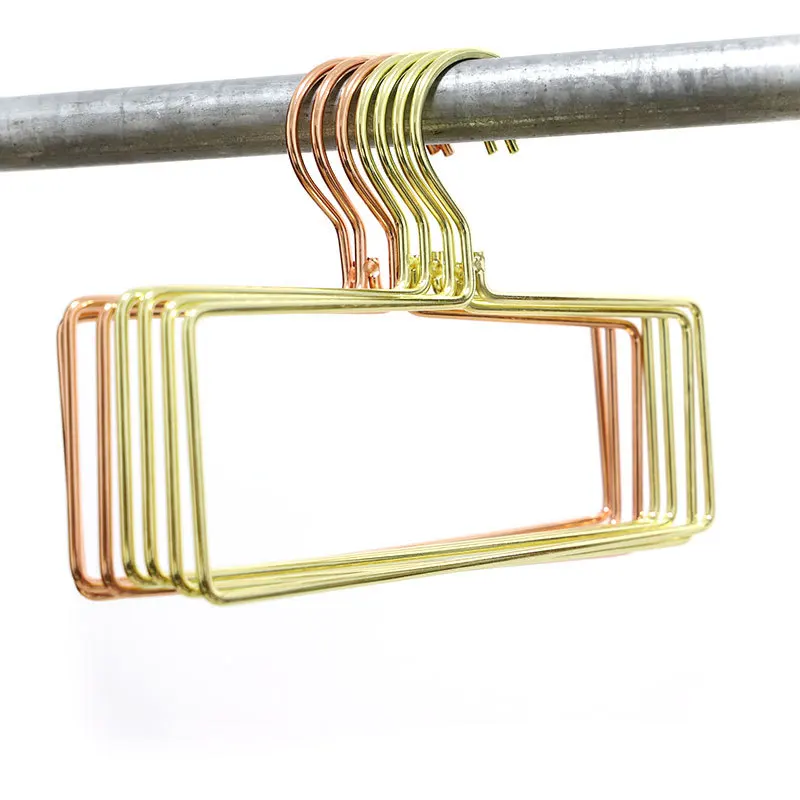 Wholesale Round Rectangle Gold Metal Wire Scarf Hangers