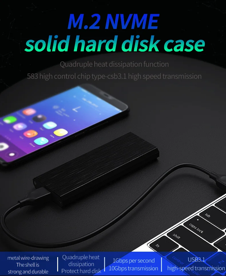 Bs-m280s Type C Usb3.1 10gbps M.2 Nvme Behuizing Ssd Nvme Case 25 M2 ...