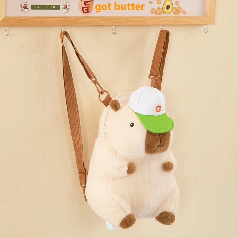 Kapibala Cute Animal Capybara Backpack - Soft Plush Fabric