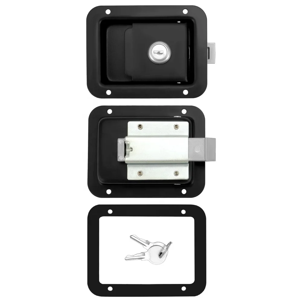 Stainless Steel Flush Mount Paddle Handle Toolbox Latch Padlock ...