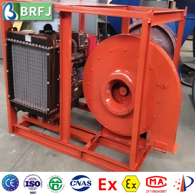 90 Hp Diesel Engine Driven Centrifugal Ventilator Electricity-free ...