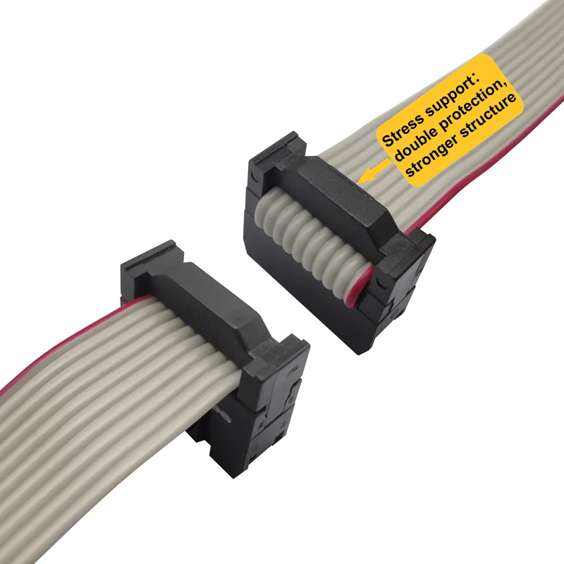 AWM2651 28awg Flat Ribbon Cable with 2.54mm Pitch IDC Connectors