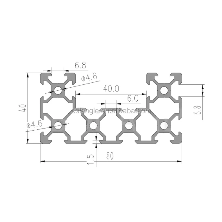 China Factory Silver Aluminium Alloy 4080 C Beam Linear Rail Aluminum ...