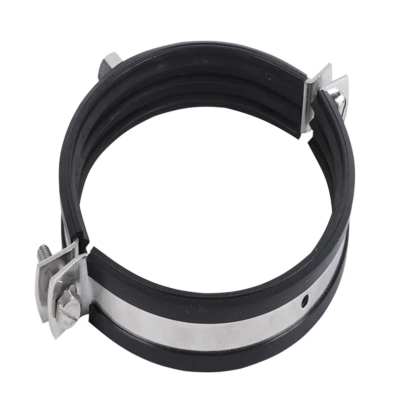Galvanized Steel Quick Split Clamp - Rubber Lined Pipe Support Hanger