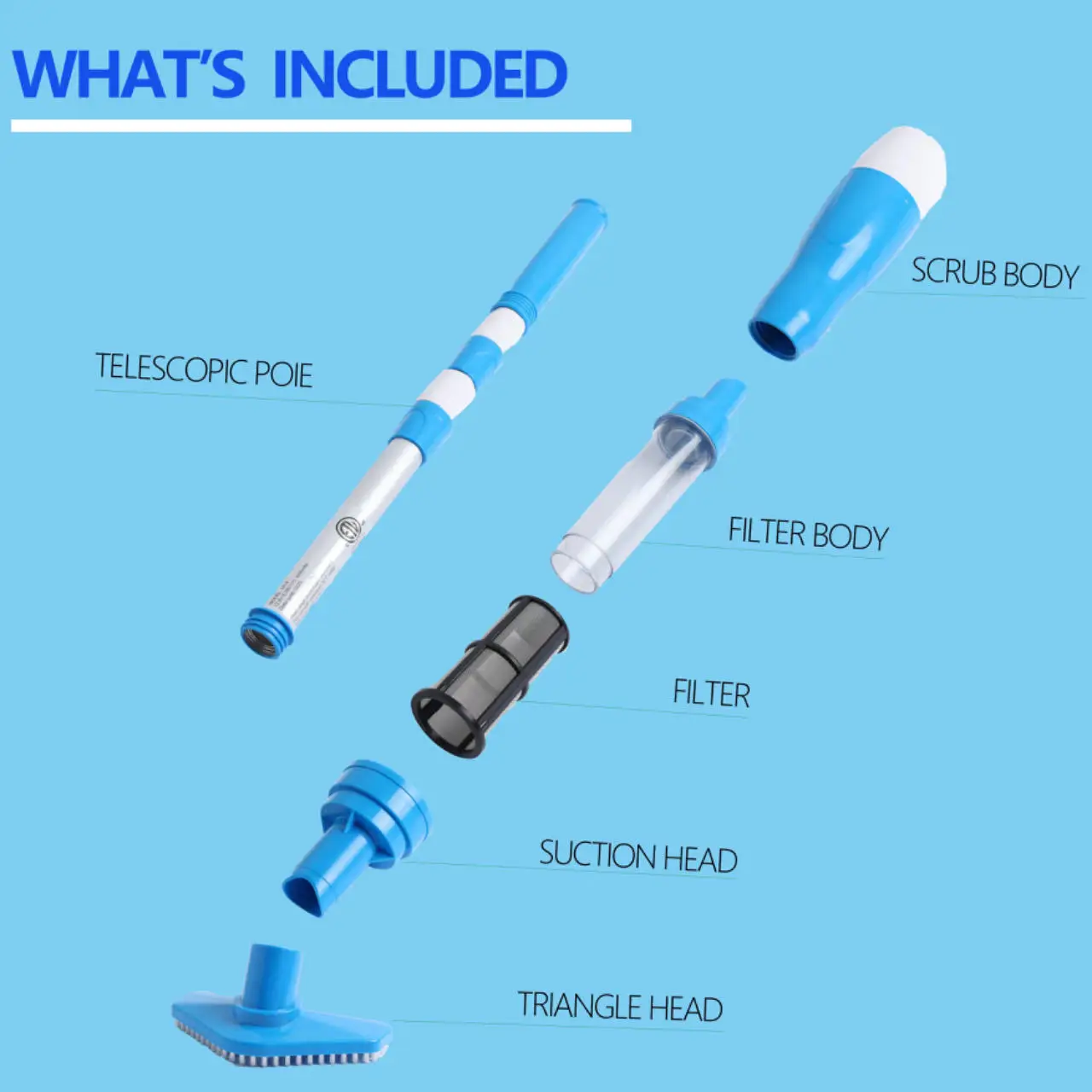 Swimming Pool Wireless Rechargeable Vacuum Cleaner Set Portable ...