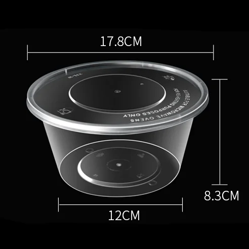 Custom Factory Food Packaging Camping Transparent Plastic Bowl ...