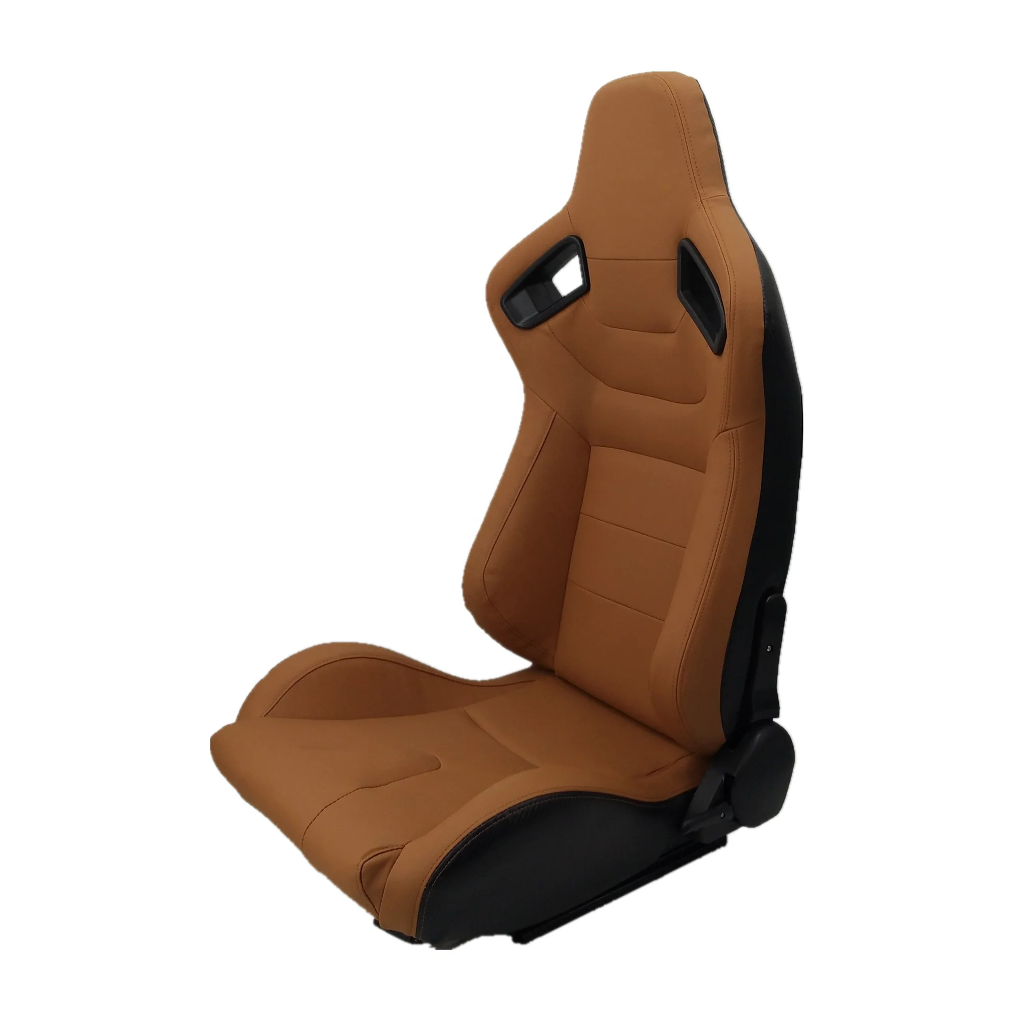 Customized Classic Dark Beige Pvc Leather Race Seat For Universal ...