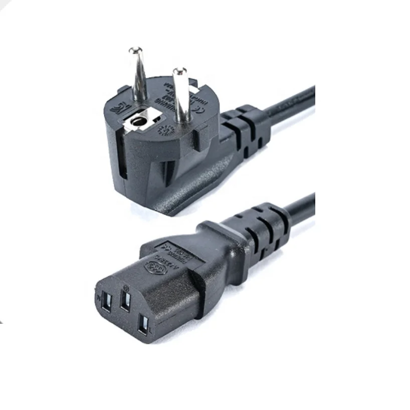 Aluminum Electrical Cable Eu Ac Plug Two Pins Tail C13 Female Jack ...