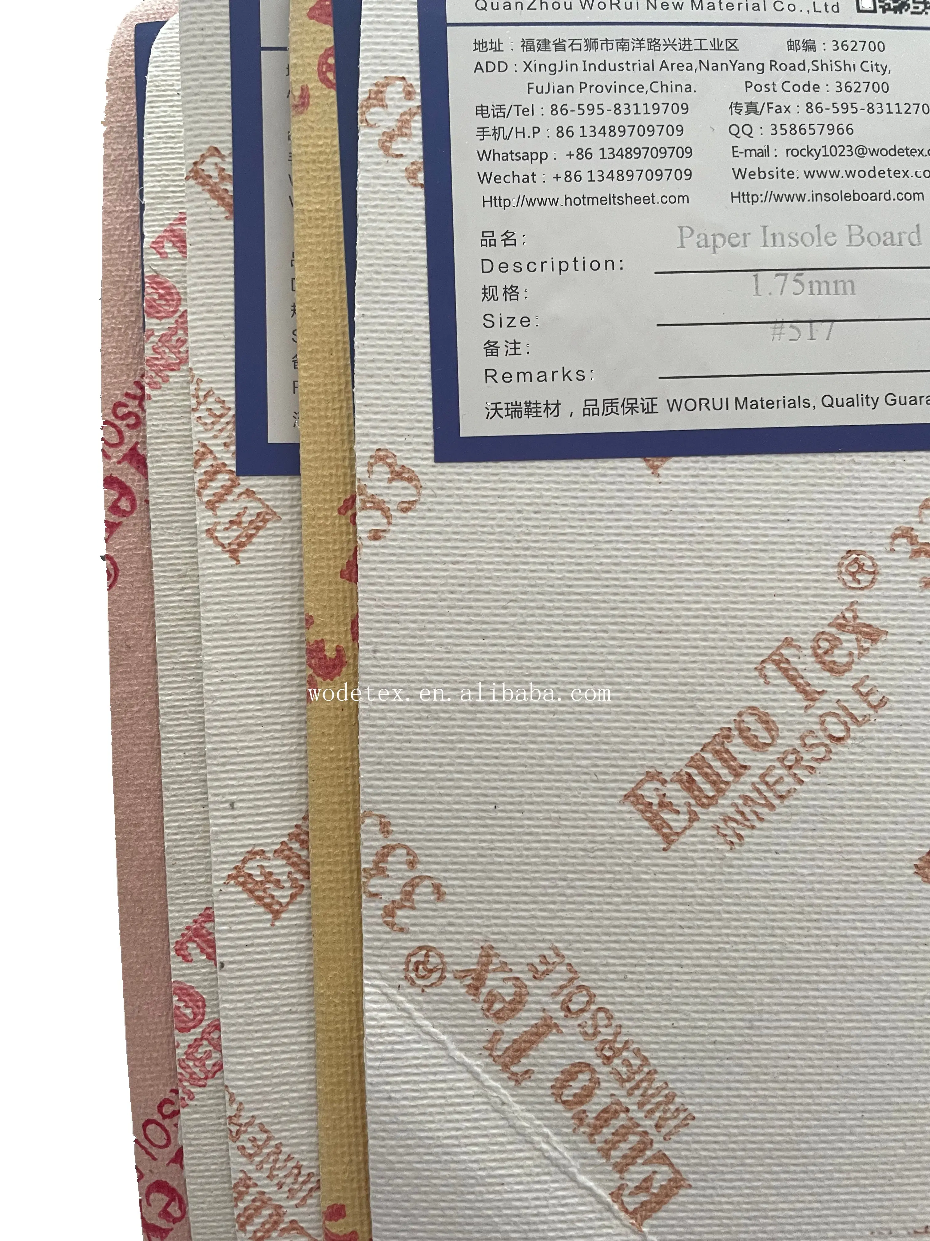 Texon Quality Paper Insole Board for Footwear - Customizable EVA ...