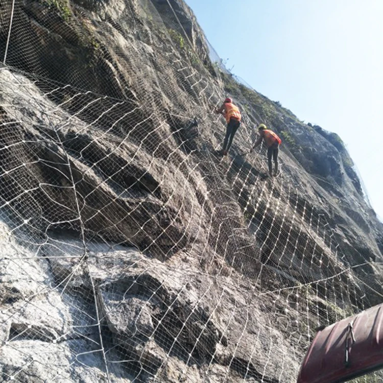 Slope Rockfall Netting Protection System High-tensile Gabion Netting ...