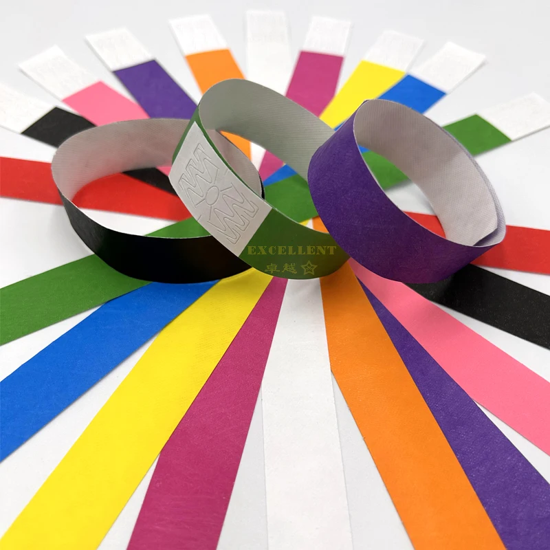 Multi Color Printable Custom Wristbands Tyvek Hot Sell Logo Customized ...