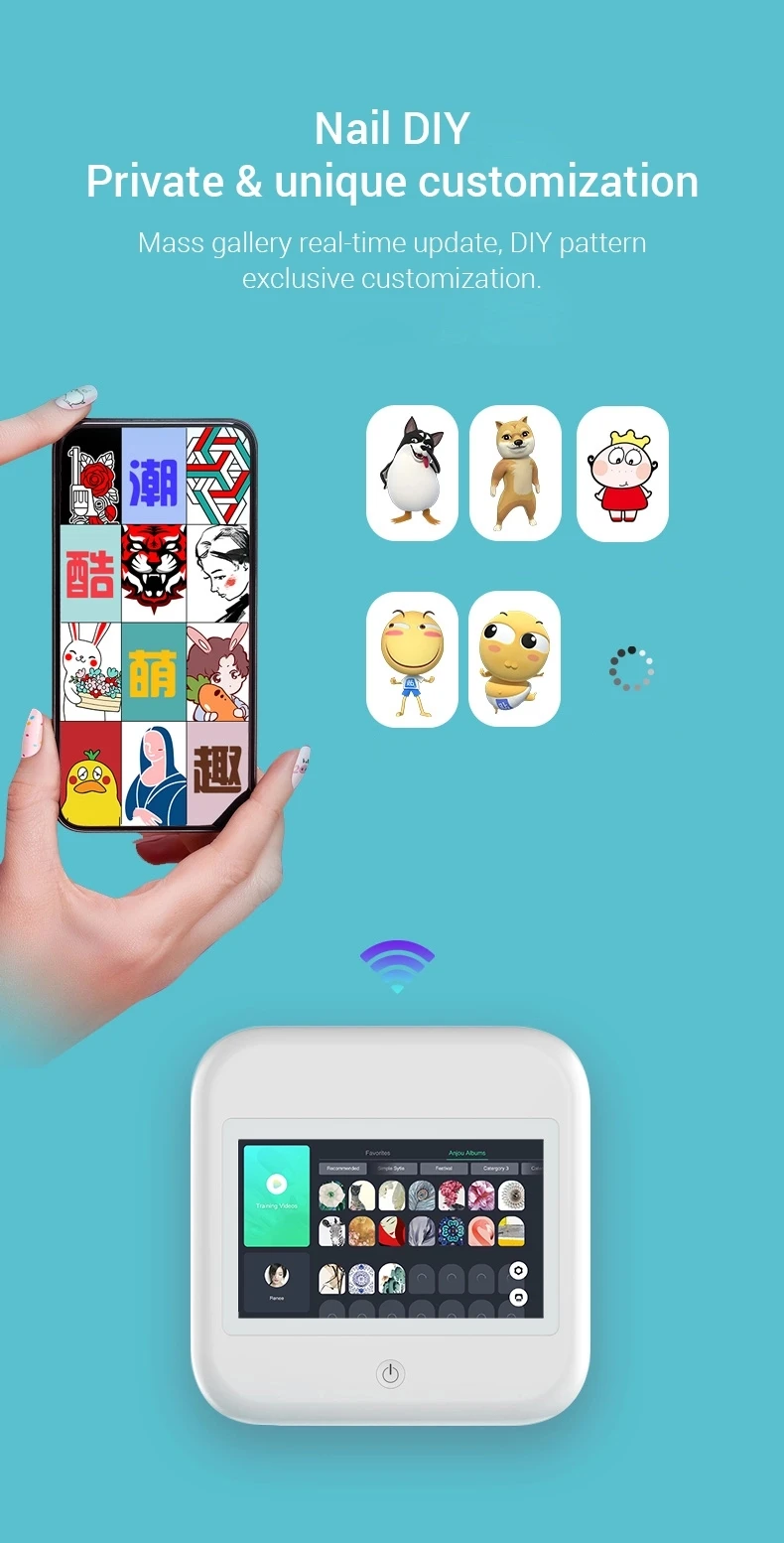 3d Smart Wifi Ai Nail Printer Automatic Nailprinter Manicure Tool ...