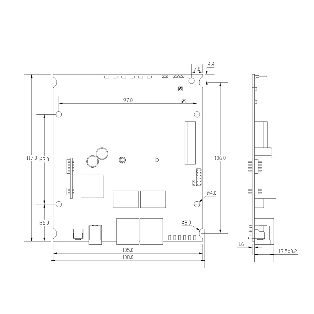 Compex AR9344 560mhz WPJ344 2.4ghz 2x2 Embedded Wireless Board