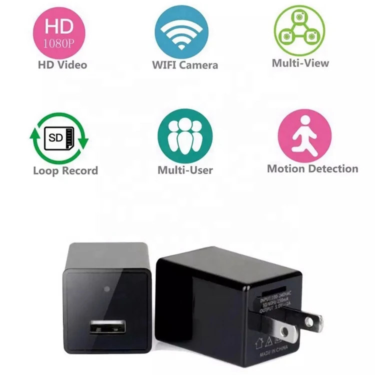 Hd 1080p Wifi Camera Plug Usb Spy Charger Camera Wifi Wall Plug Adapter ...