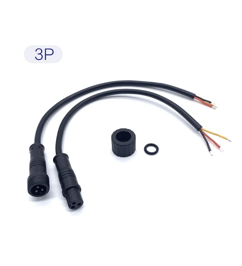 M8 IP67 Waterproof Copper Nylon Plug Wire Harness 2 Core Male/Female ...