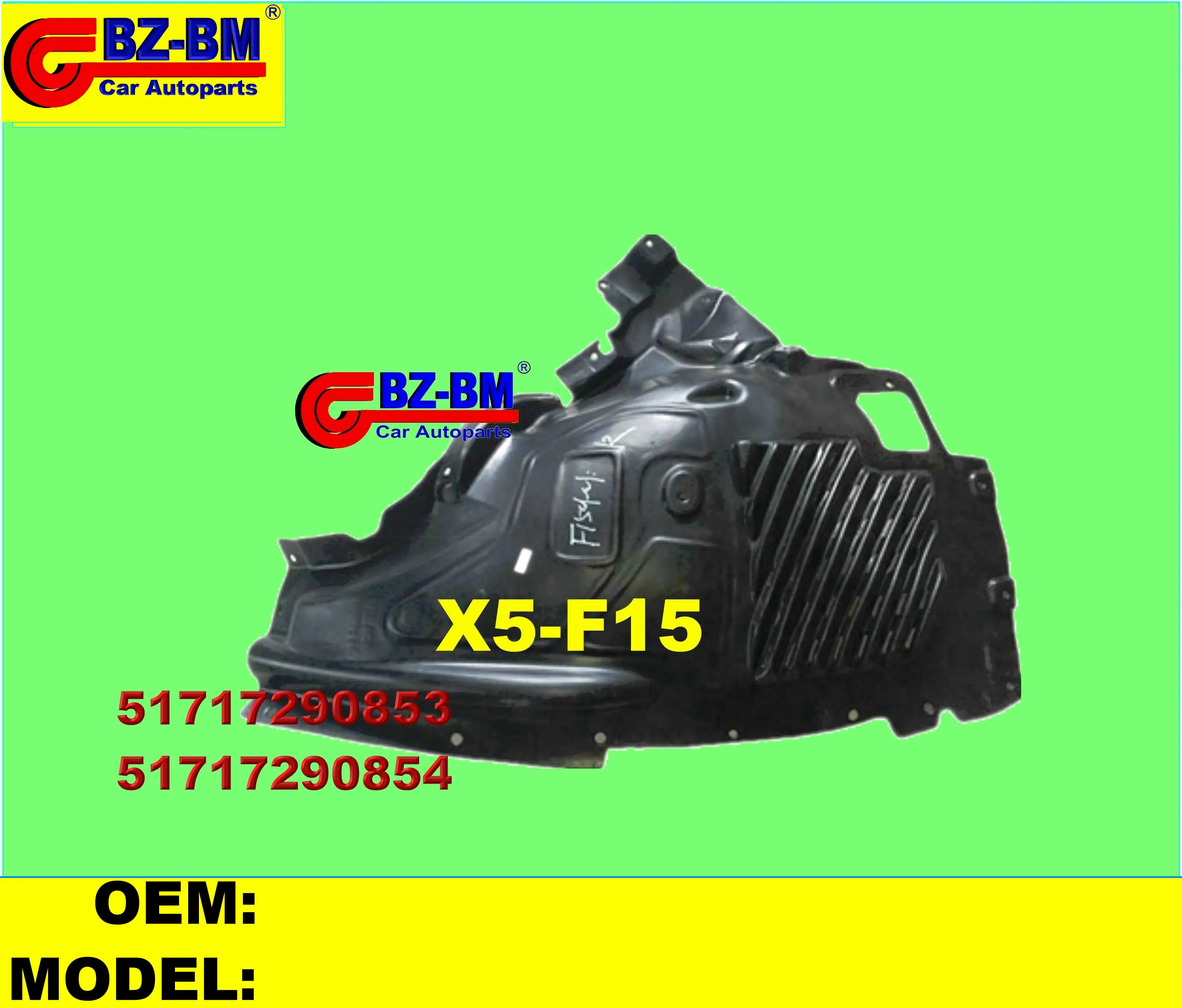 For Bmw Front Fender Wheel Arch Liner Grill Cover F30 F10 E46 E90 E60 ...