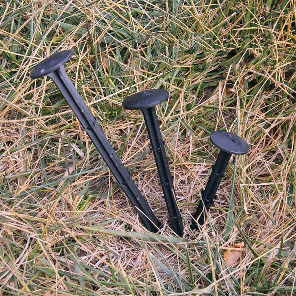 100pcs 6 Inch Plastic Garden Stakes Anchors Landscape Ground Nail ...