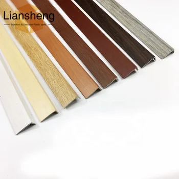 Flooring Trims Plastic L- Shaped Stair Edge Covering Wooden Grain ...