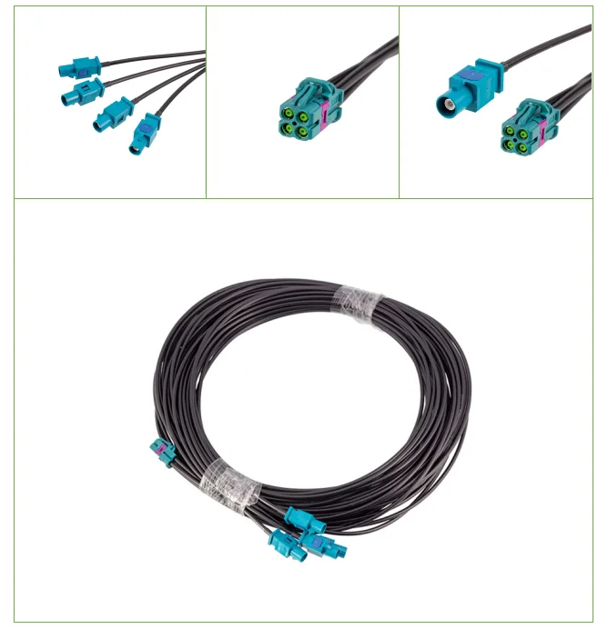 4pin Mini Fakra MATE-AX Female to Fakra Male Cable - 50CM