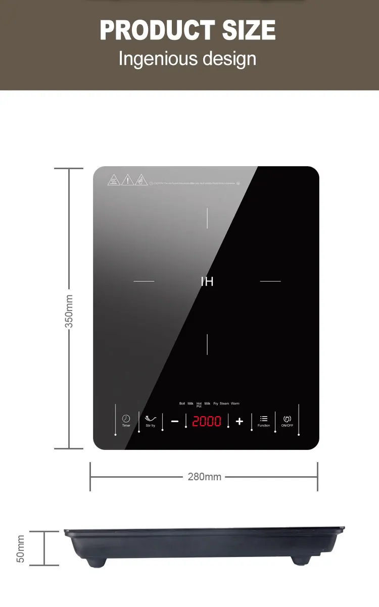 Kitchen Portable Single Cooktop Induction Cookstove 1 Burner