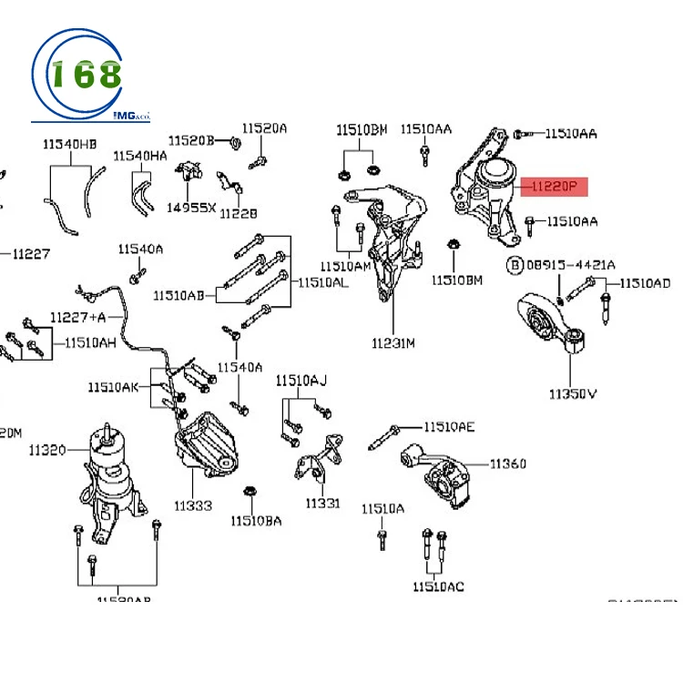 High-quality Engine Mounts for 2013-2018 Nissan Altima
