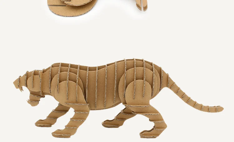 Cardboard Art 3d Model Tiger Home Decor - Buy Cardboard Art,Cardboard ...
