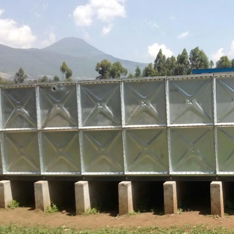 50M3 Pressed Steel Water Tank with 8m High Galvanized Tower