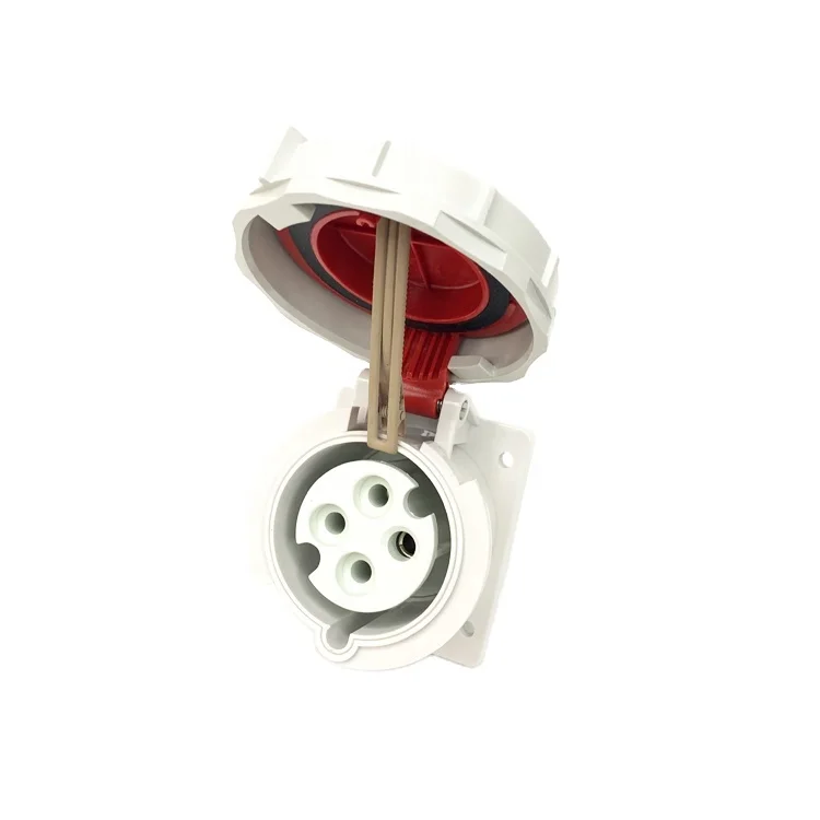 32 Amp 4 Pin 440v IP67 Industrial Power Socket for Reefer