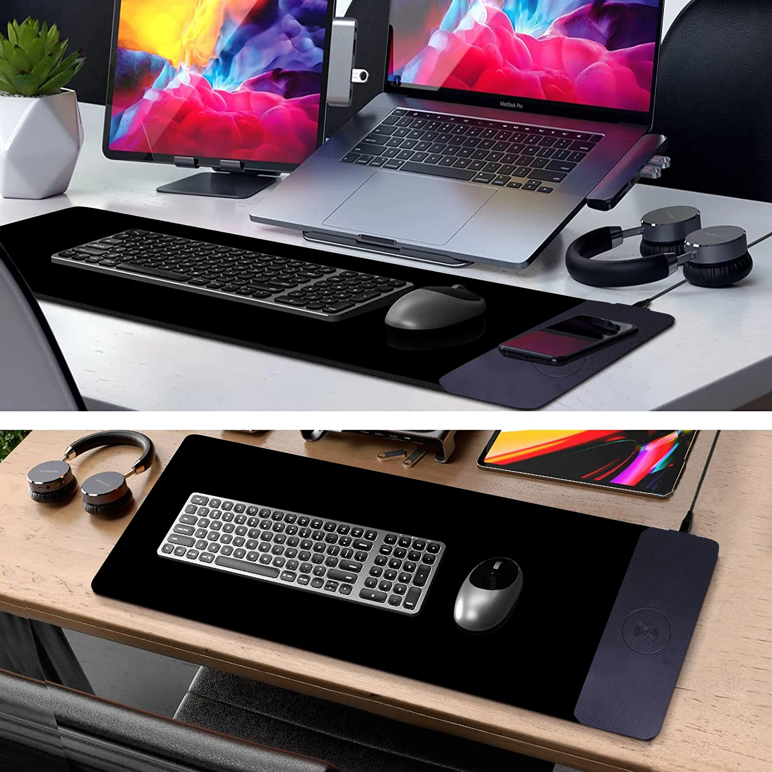 Custom Ergonomic Large Office Wireless Charger Waterproof Non-Slip Desk ...